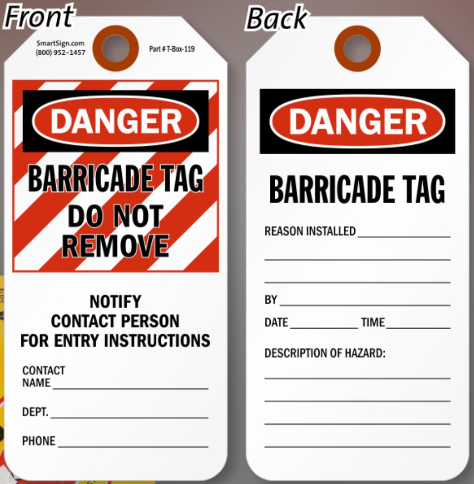 Barricade Tags – MAC Safety Supplies